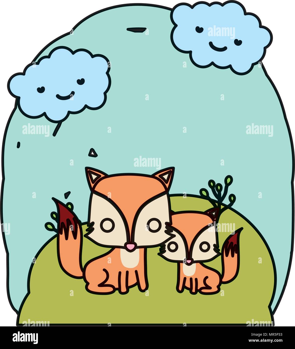 Father fox Stock Vector Images - Alamy