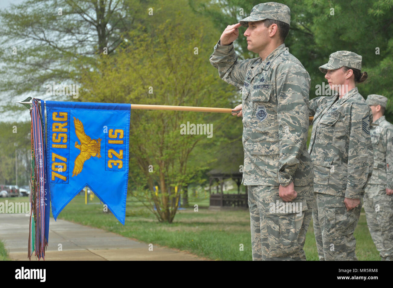 Col. Paul Rozumski, 32nd Intelligence Squadron commander, and Master ...