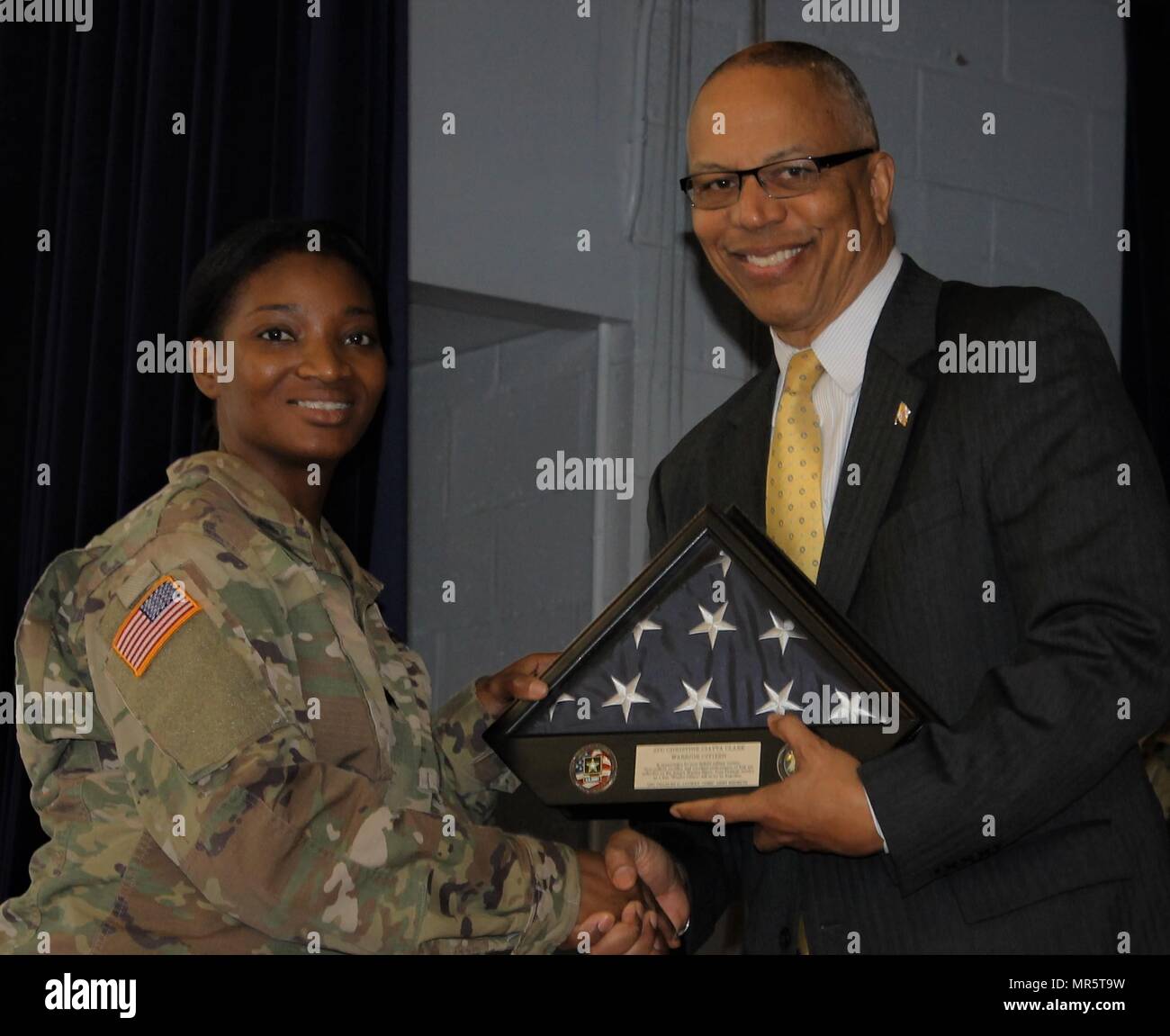 U.S. Army Sgt. Christine Clark (left), an Army Reserve Soldier and ...