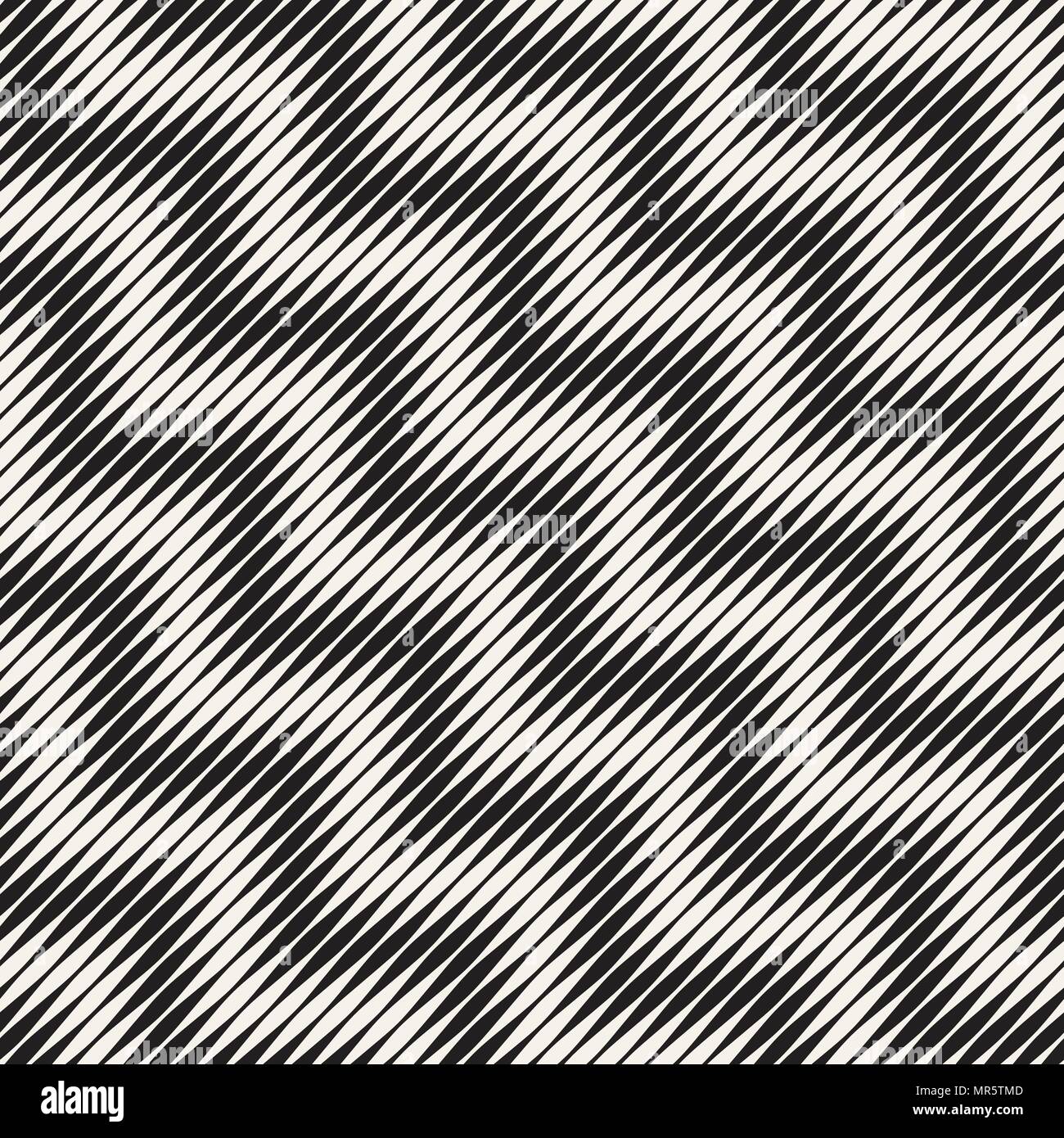 Wavy stripes vector seamless pattern. Retro wavy engraving texture ...
