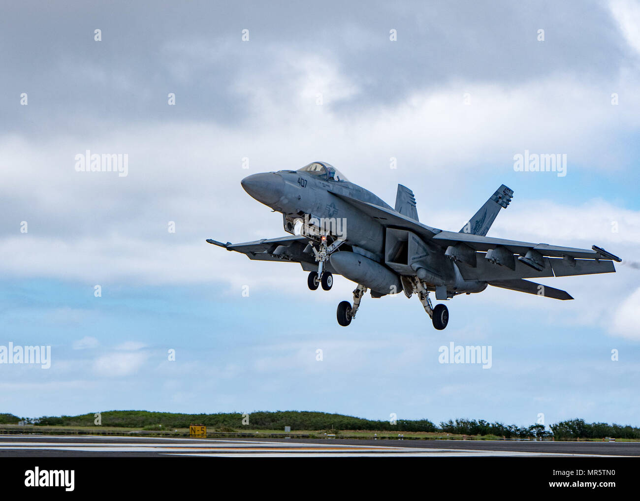 170508-N-YD204-053 IWO TO, Japan (May 8, 2017) An F/A-18F Super Hornet ...