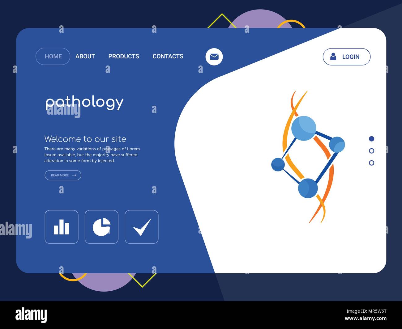 Quality One Page pathology Website Template Vector Eps, Modern Web ...