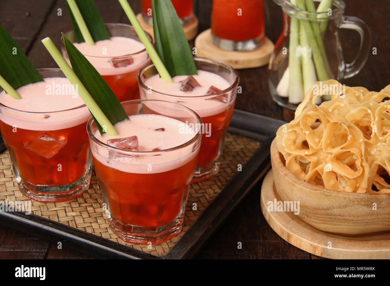 Bir Pletok. Traditional non-alcoholic beer from Betawi, Jakarta Stock ...