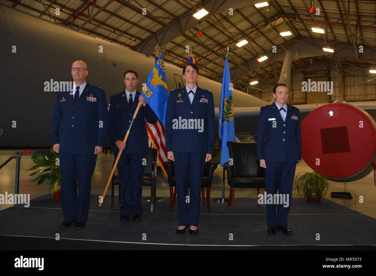 Col. Travis Caughlin, 507th Maintenance Group commander, 1st. Sgt. Jay ...