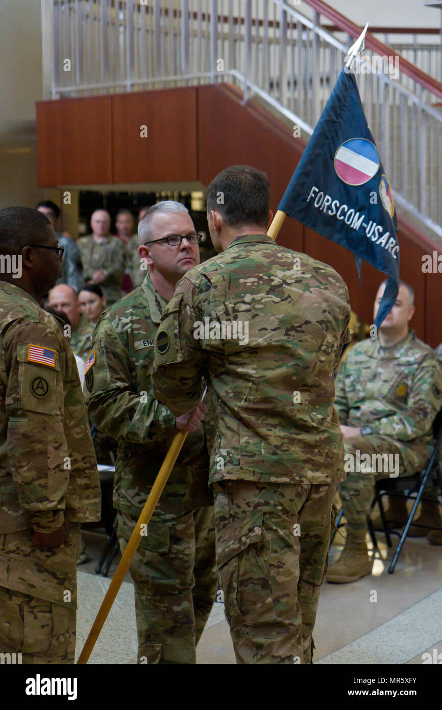 Major Jeffrey Engle transfers command of Headquarters and Headquarters ...