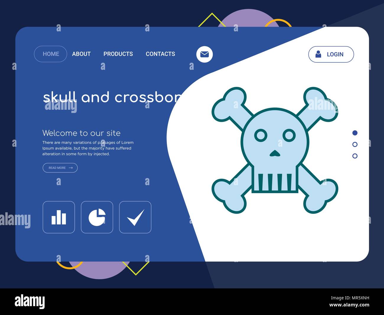 Skull pixel art head skeleton Stock Vector Images - Alamy