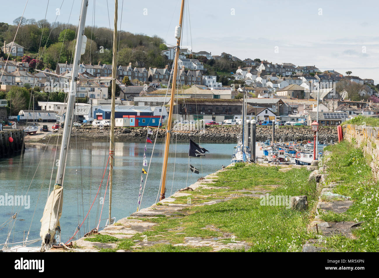 The historic fishing port of Newlyn in Cornwall, England Stock Photo ...