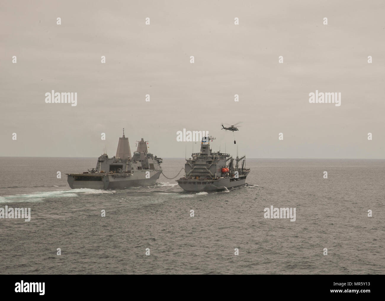 PACIFIC OCEAN – USNS Henry J. Kaiser (T-AO-187) replenishes USS San ...