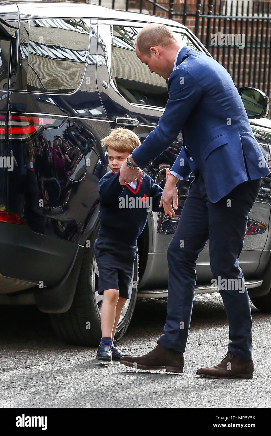 Prince William arrives back to Lindo Wing of St Mary's Hospital in ...