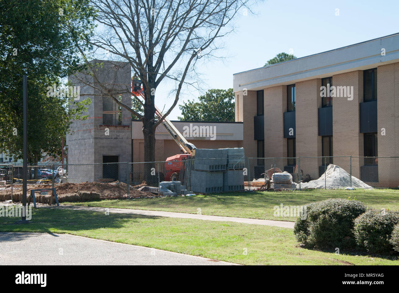 Maxwell AFB, Ala. - Ongoing construction for the addition of an ...