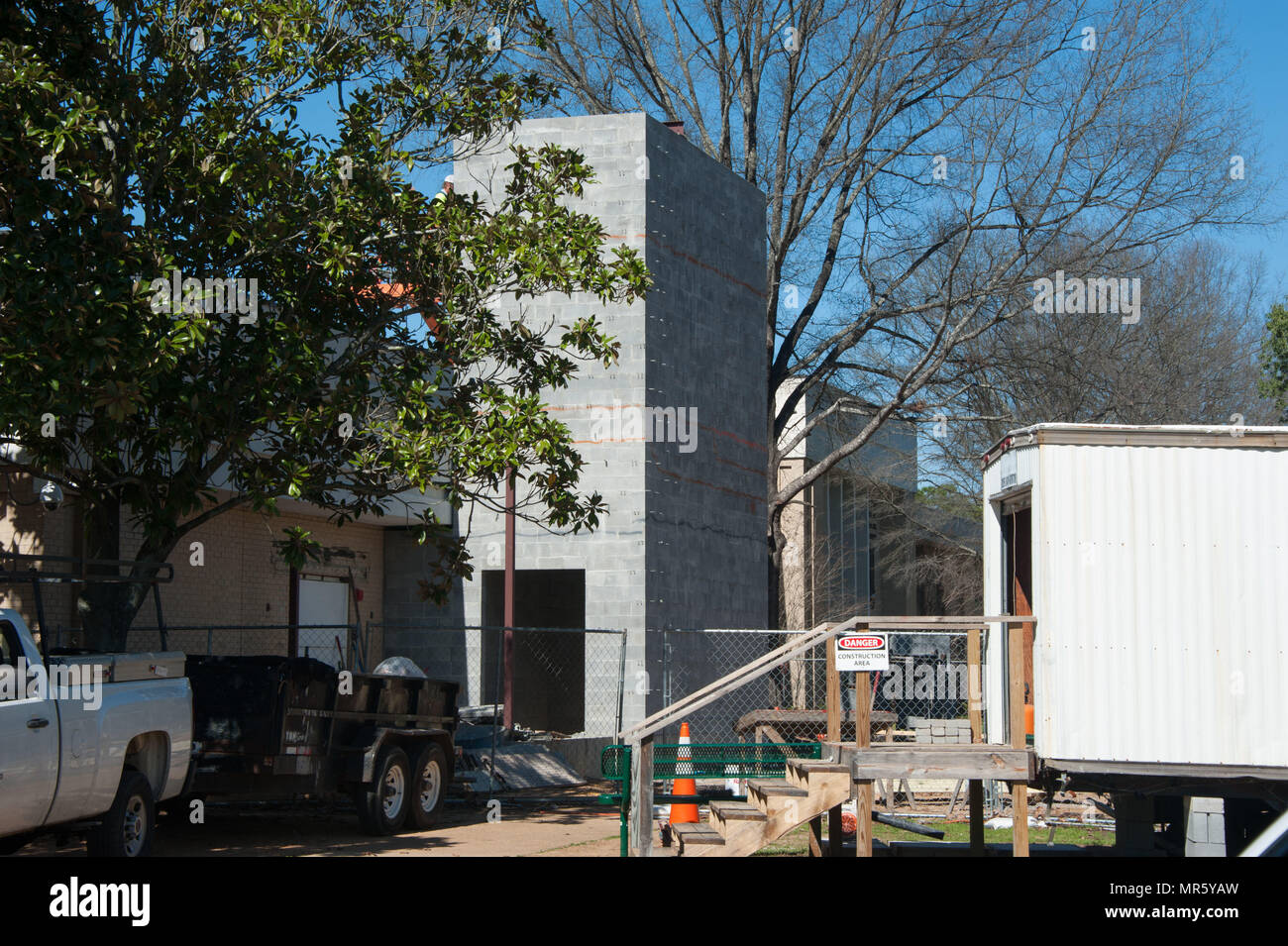Maxwell AFB, Ala. - Ongoing construction for the addition of an ...