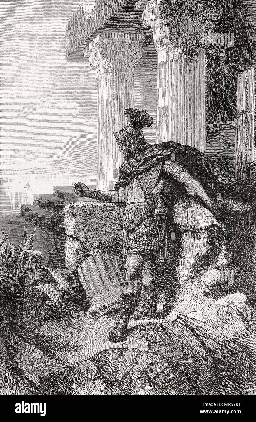 Gaius Marius at the Ruins of Carthage, Roman general and statesman ...