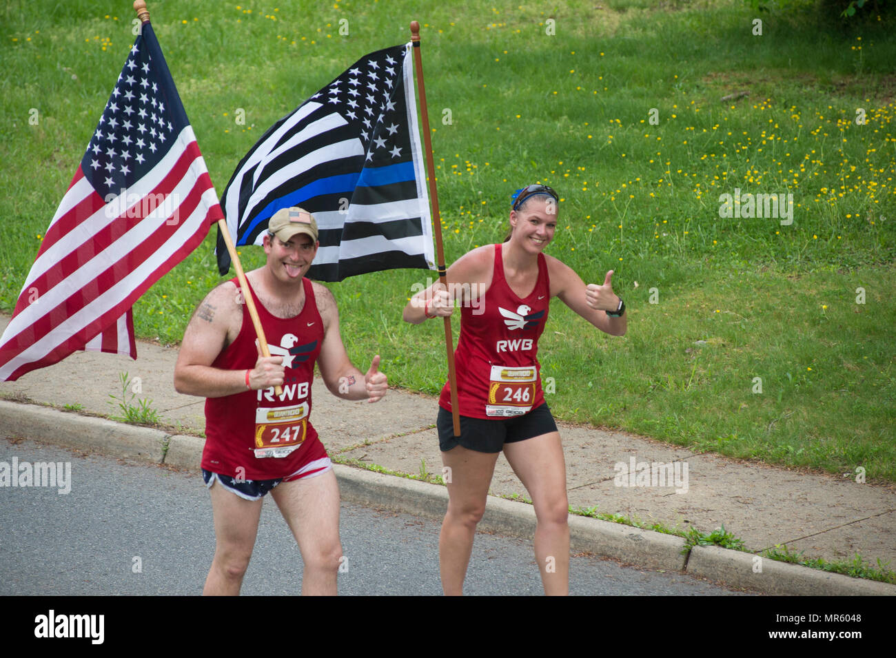 Matt Nordin, left, and Jamie Eisner participate in the Centennial ...