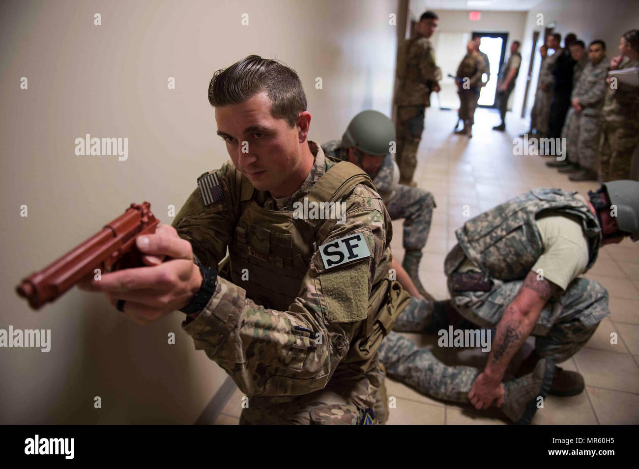 Air Commandos with the 1st Special Operations Security Forces Squadron ...
