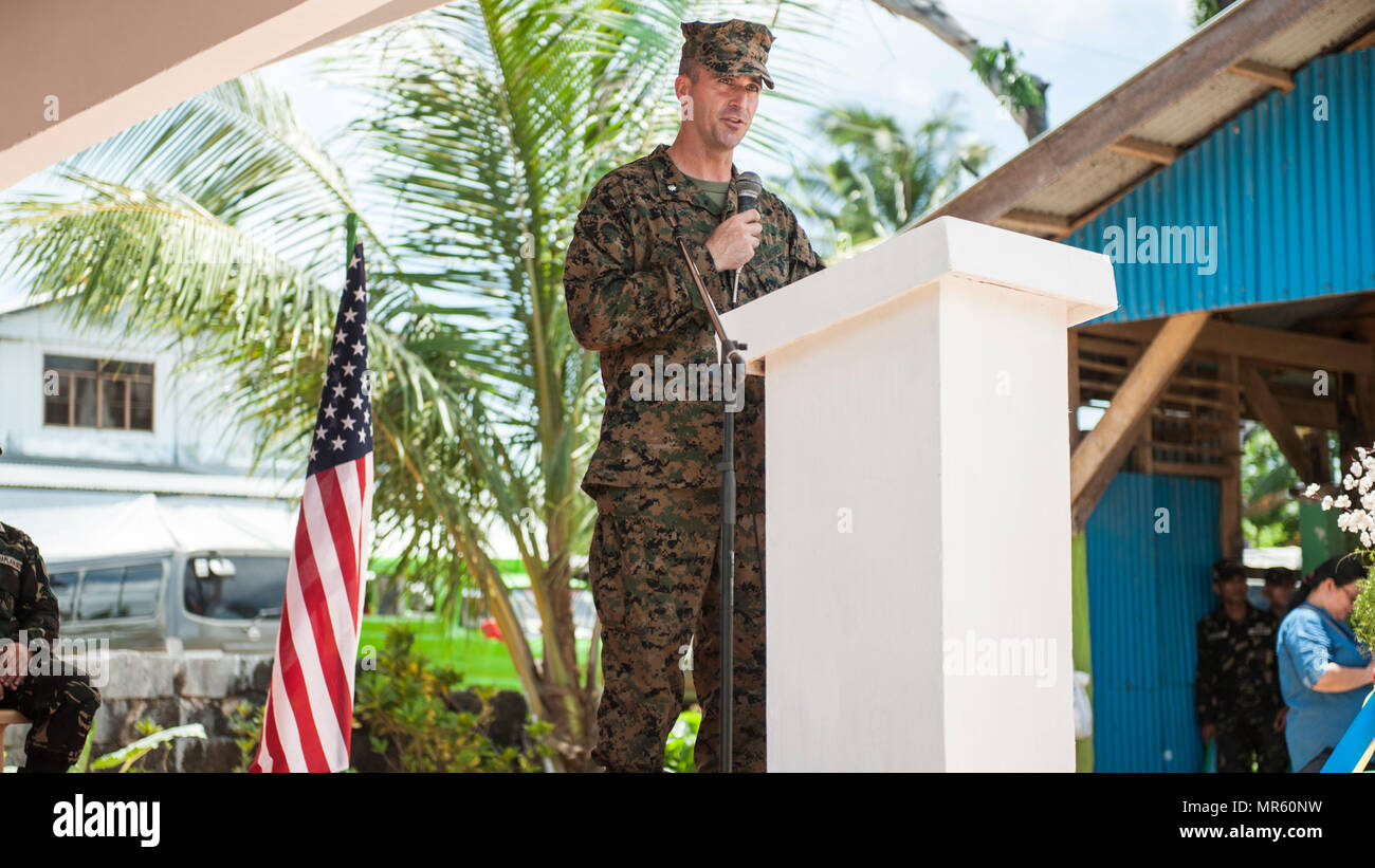 U.S. Marine Lt. Col. Ryan E. Scott, commanding officer, 9th Engineer ...