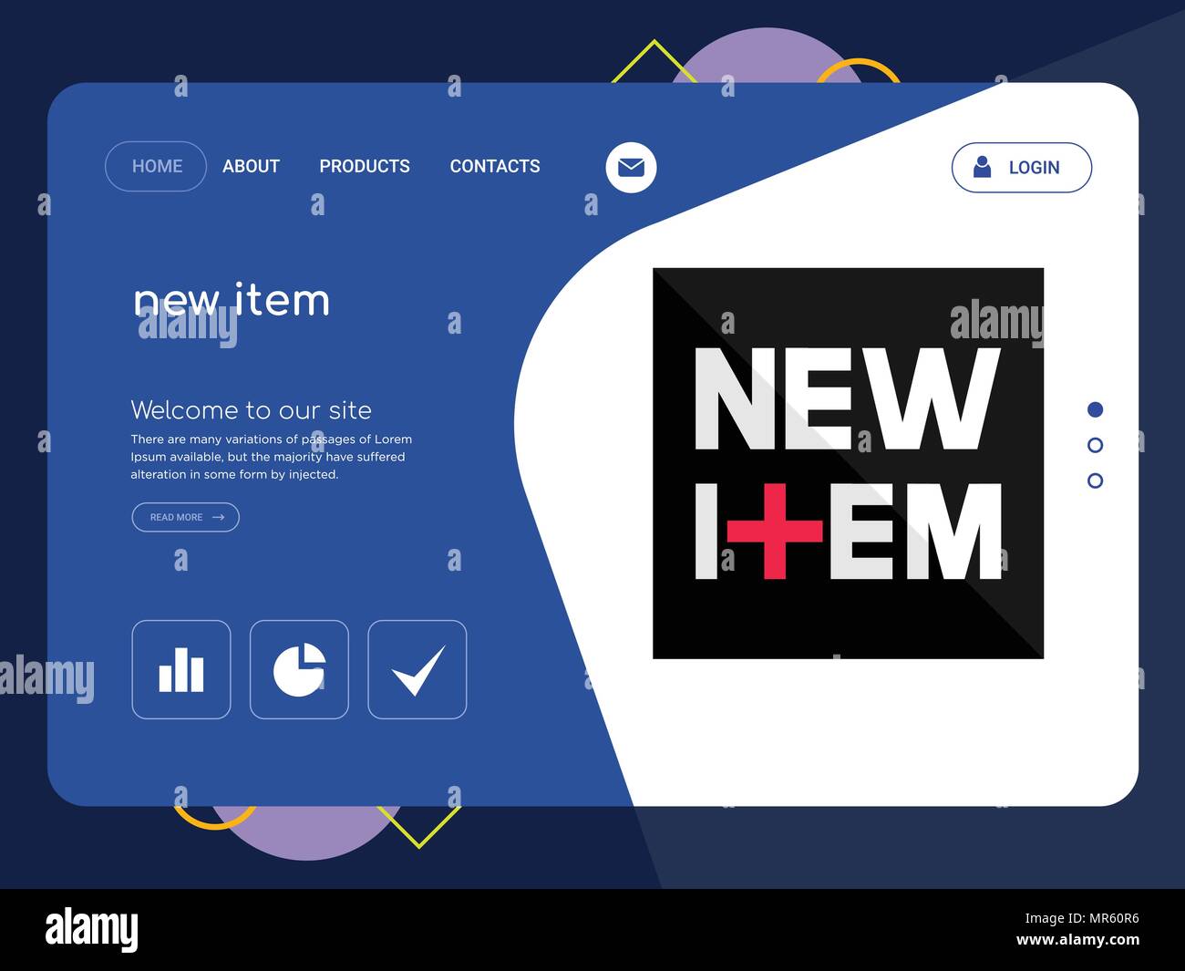 Quality One Page new item Website Template Vector Eps, Modern Web ...