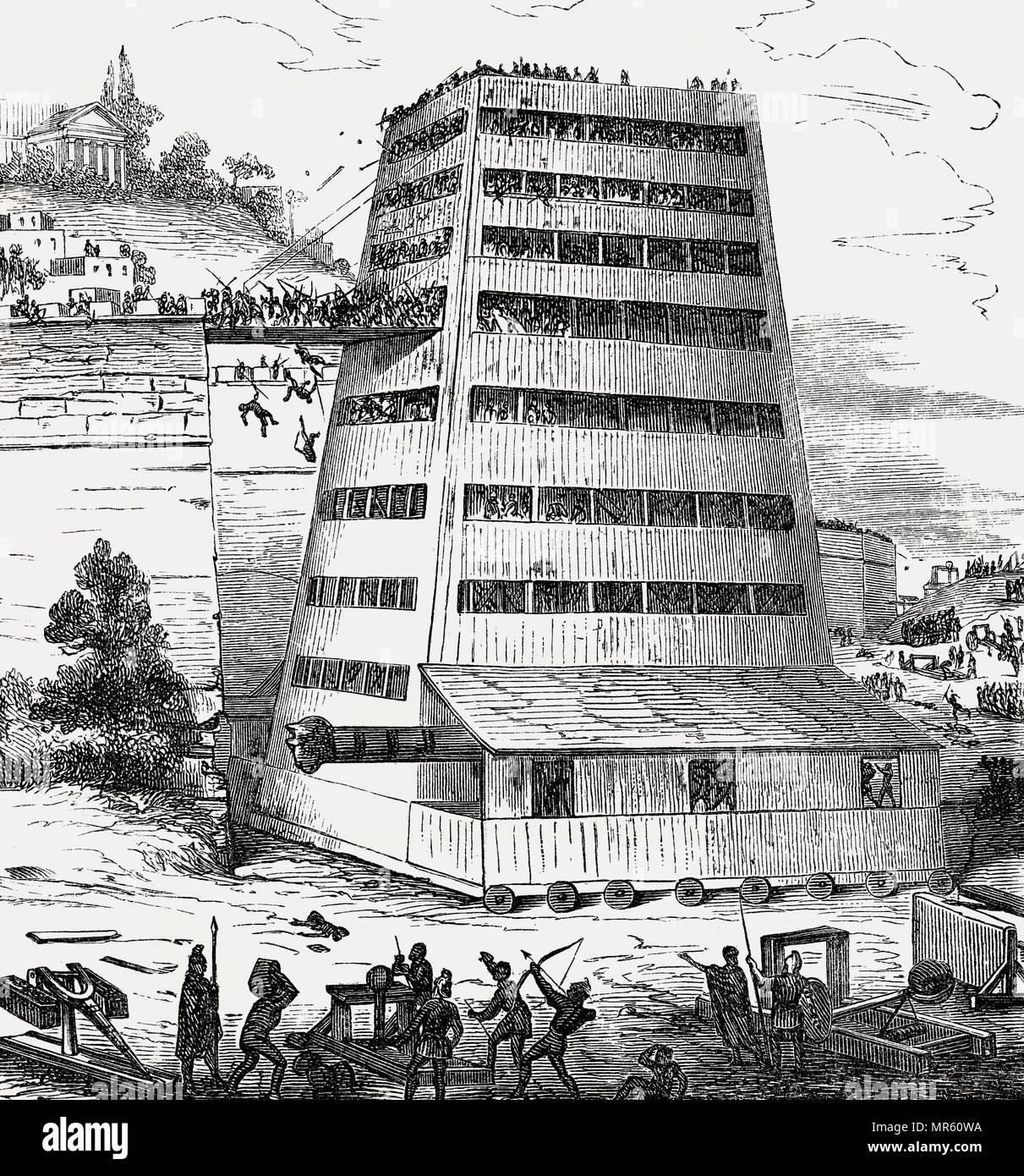 Ancient Roman siege apparatus Stock Photo - Alamy