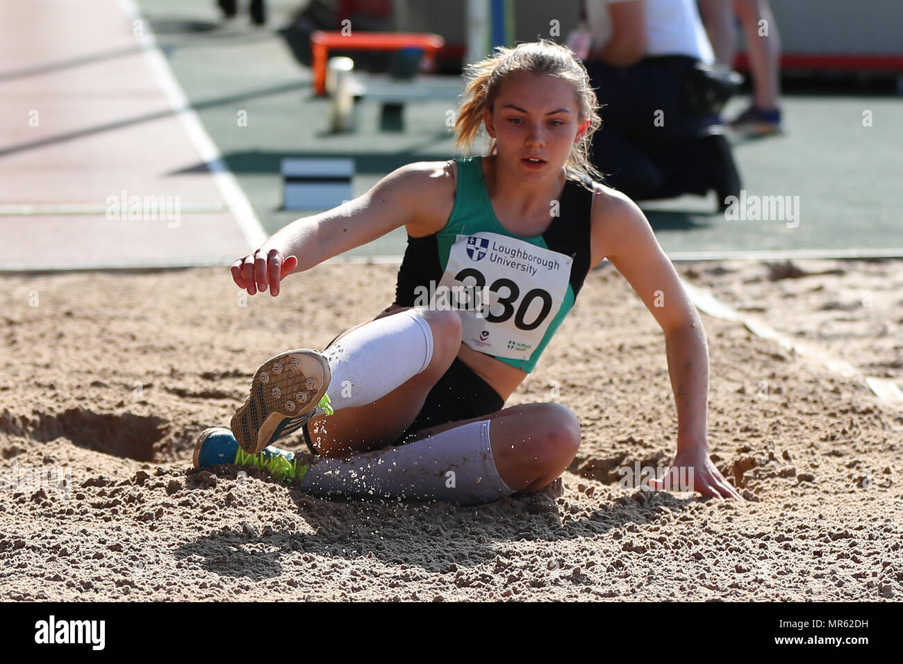 Loughborough, England, 20th, May, 2018. Lucy Hadaway competing in the ...