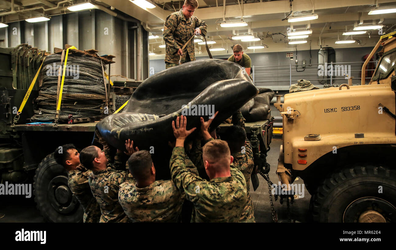 PACIFIC OCEAN– Marines with the Combat Logistics Battalion 15, the ...