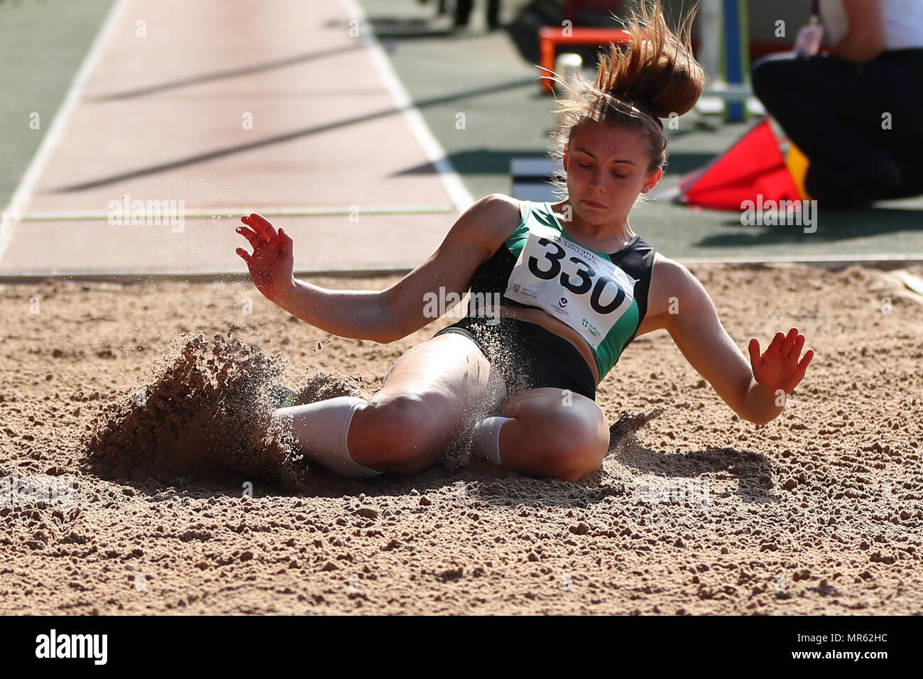 Loughborough, England, 20th, May, 2018. Lucy Hadaway competing in the ...