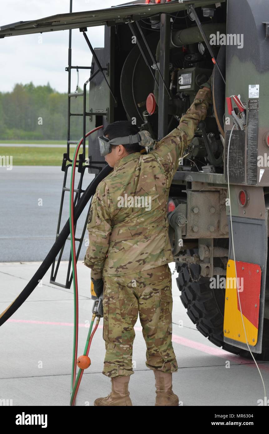 U.S. Army Soldier Joseph Nippert, petroleum supply specialist for Echo ...
