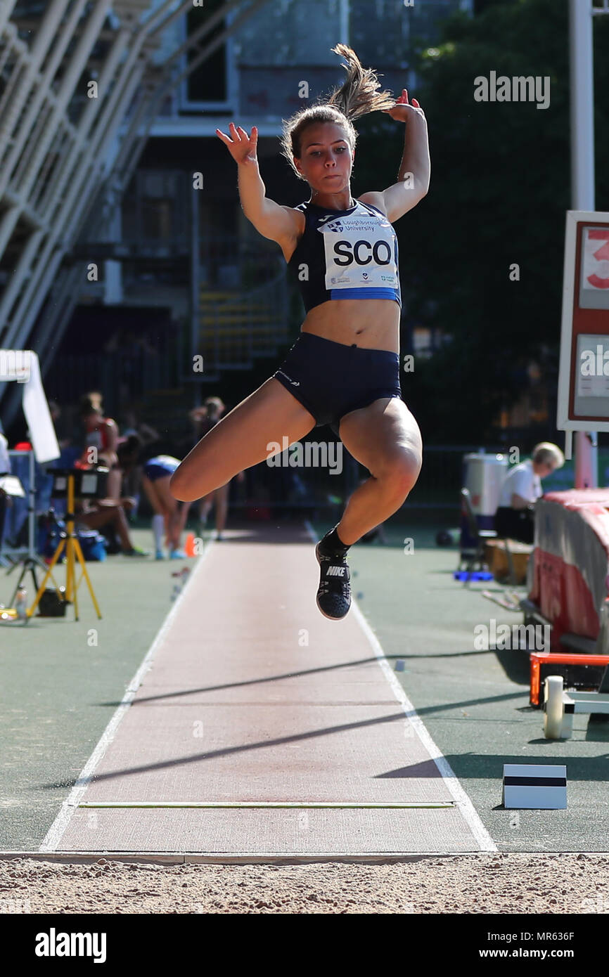 Loughborough, England, 20th, May, 2018. Rachel Alexander competing in ...