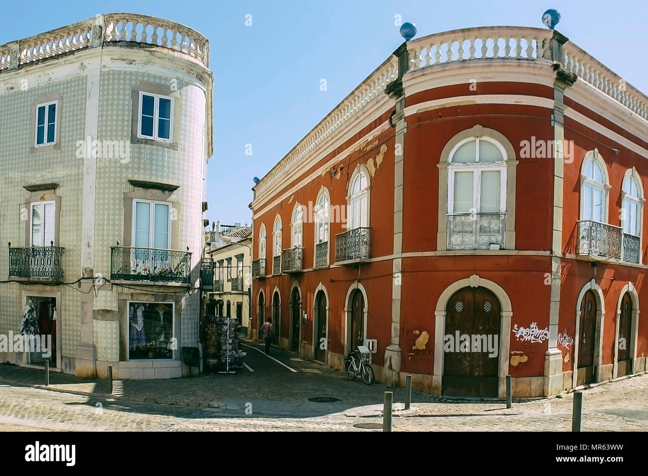 tavira streets, algarve-portugal Stock Photo - Alamy