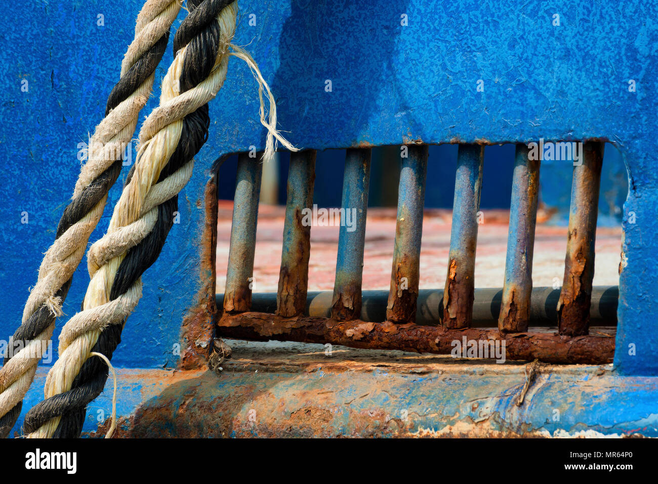Closeup on tied up boat hi-res stock photography and images - Alamy