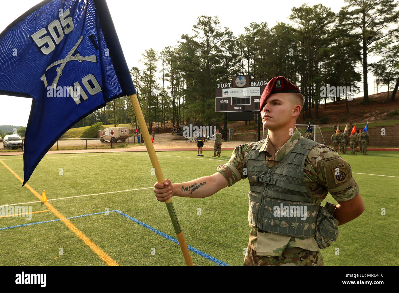A Paratrooper from 1st Battalion, 505th Parachute Infantry Regiment ...