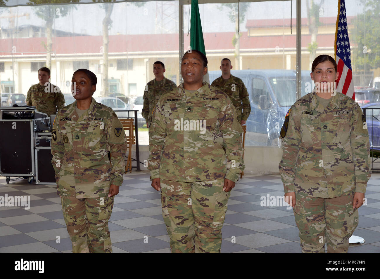 From left, Sgt. 1st Class Monyisha McCray, Staff Sgt. Melissa Felder ...