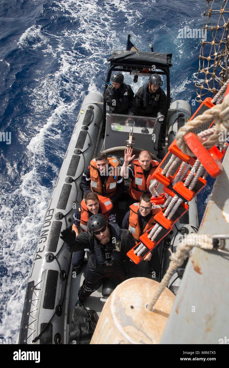 170519-N-FQ994-060 MEDITERRANEAN SEA (May 19, 2017) A French Navy rigid ...