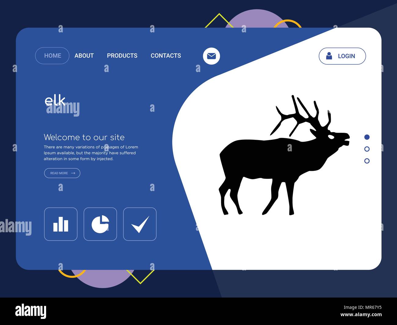 Female elk with bull Stock Vector Images - Alamy