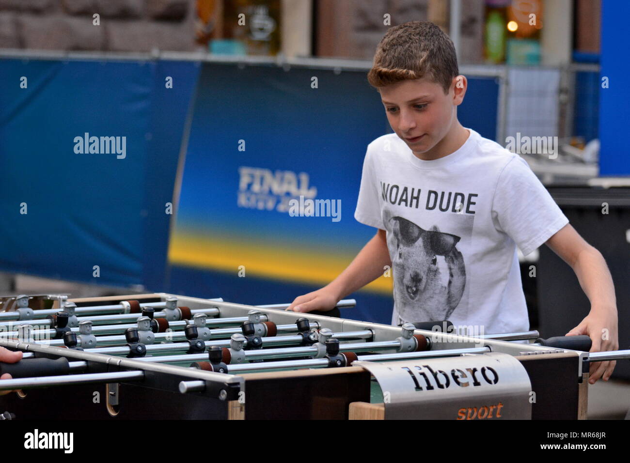Kiev, Ukraine. 24th May, 2018. Fan Zone of football fans of the UEFA ...