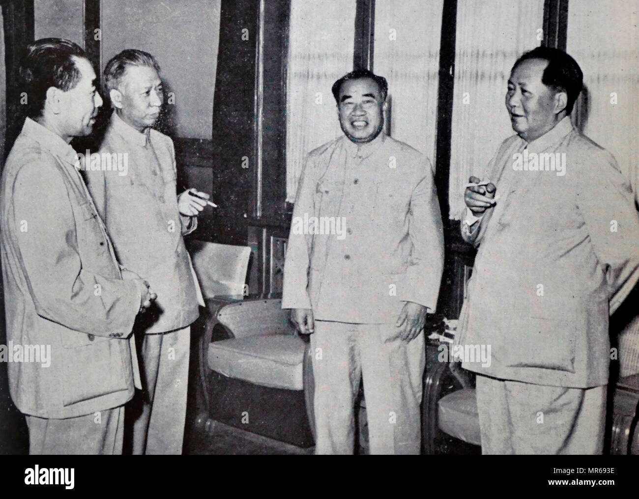 Mao zedong third left red army soldiers on long march hi-res stock ...