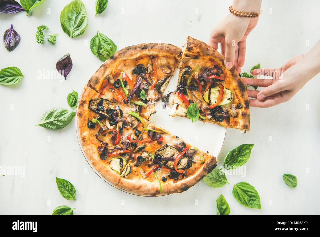 Female hand taking freshly baked hi-res stock photography and images ...