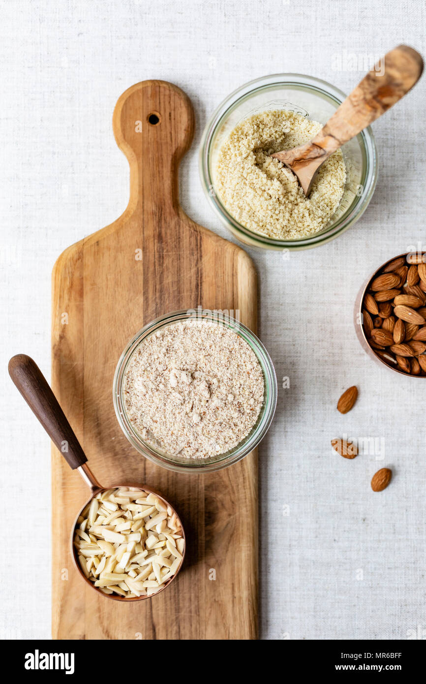 Making homemade almond flour Stock Photo - Alamy