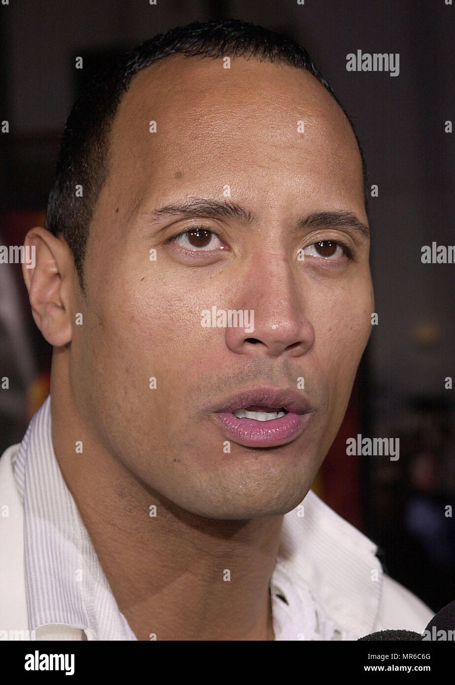 The Rock - -Dwayne Johnson - arriving at the premiere of Scorpion King ...