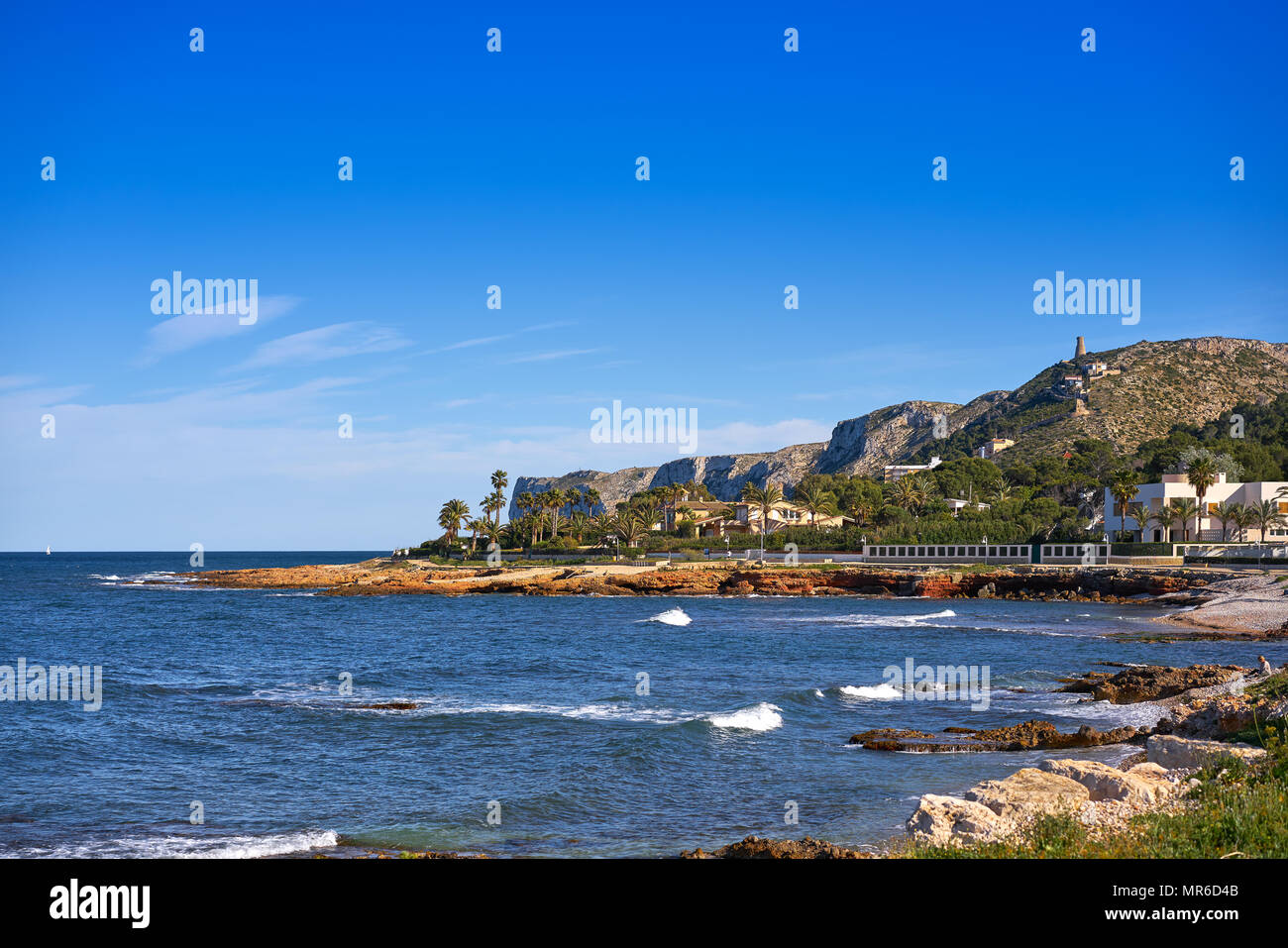 Denia Las rotas beach in spring at Alicante Spain Stock Photo - Alamy