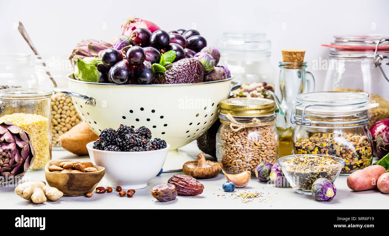 Balanced diet, cooking, vegetarian, raw and clean eating concept ...