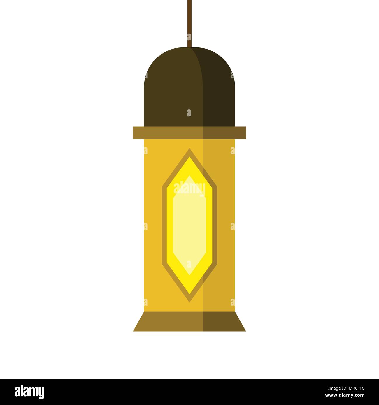 Gold Long Lantern Vector Illustration Graphic Design Stock Vector Image ...