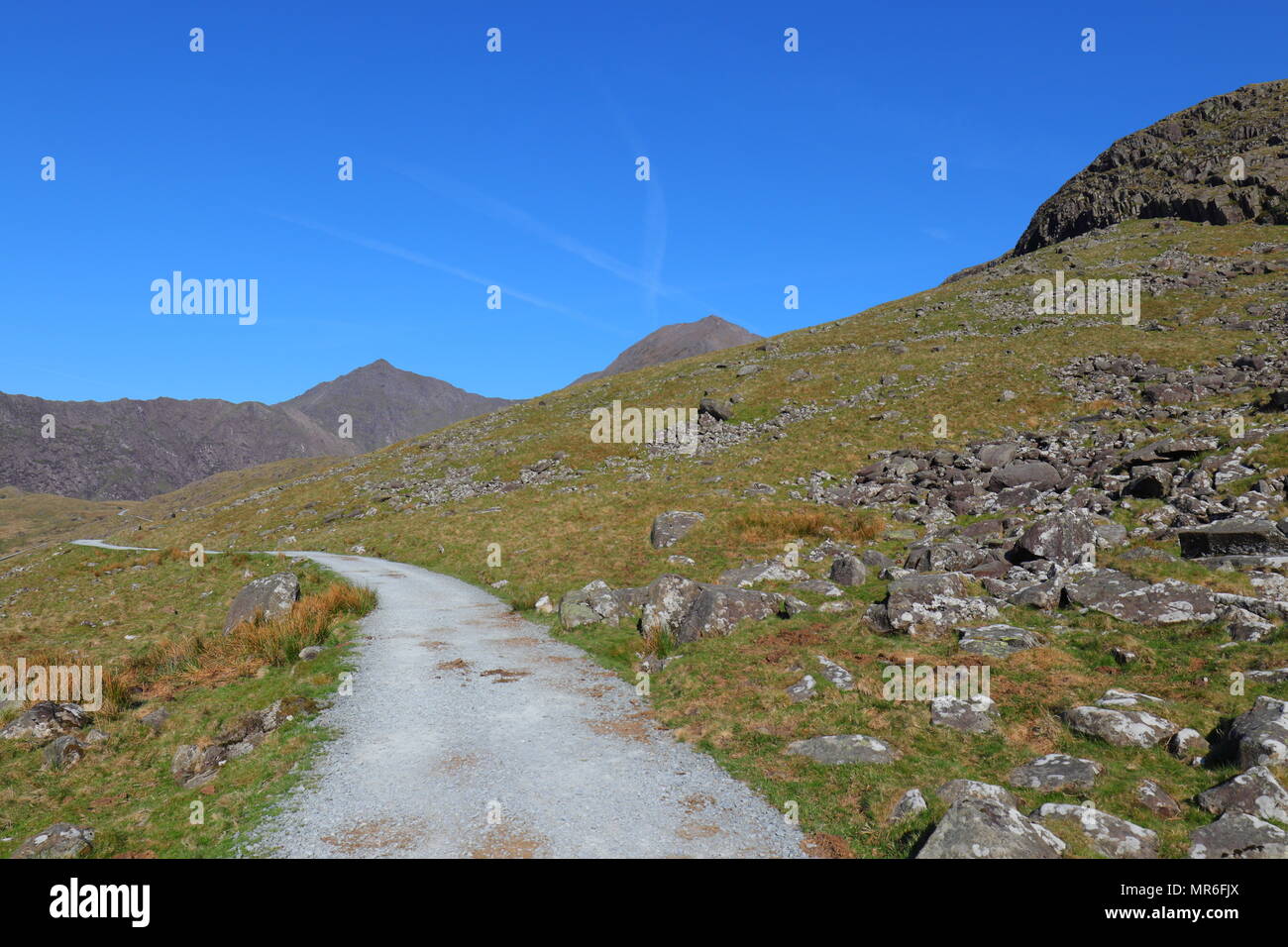 The Miners Track leading to Snowdon Summit Stock Photo - Alamy