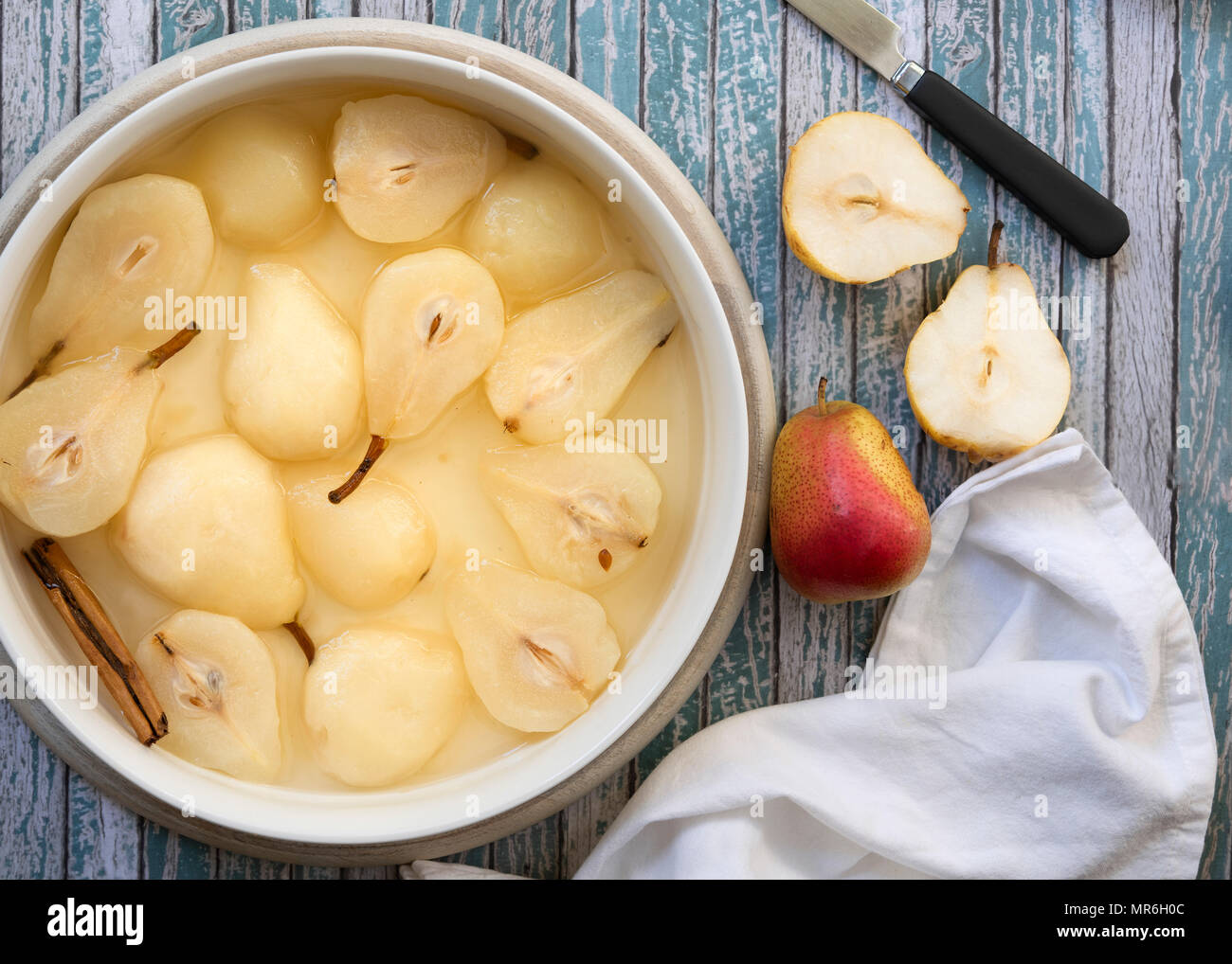 Pear cut in half hi-res stock photography and images - Alamy