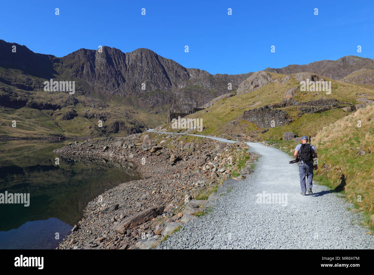 The Miners Track route to Snowdon Summit Stock Photo - Alamy