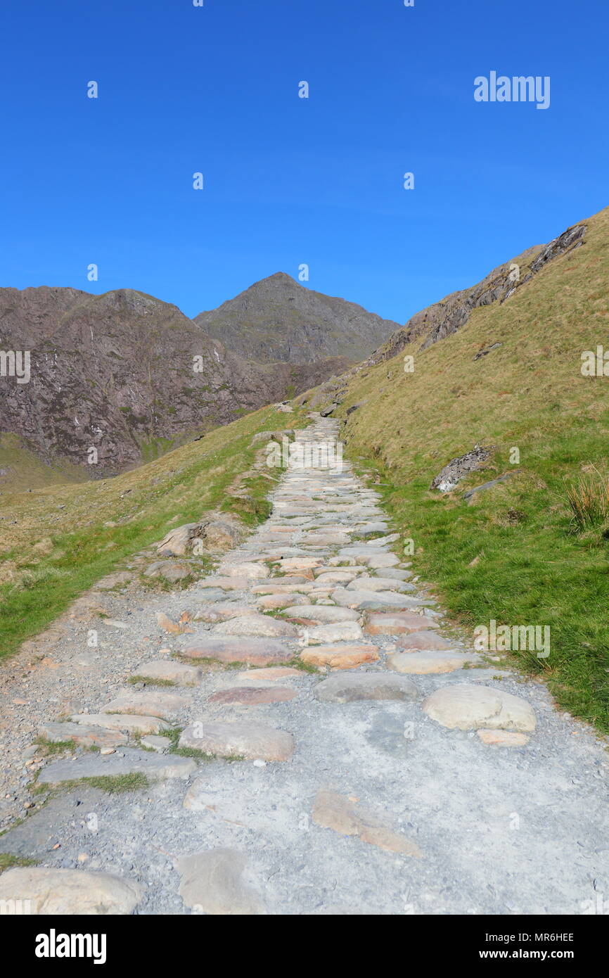 The Miners Track route to Snowdon Summit Stock Photo - Alamy