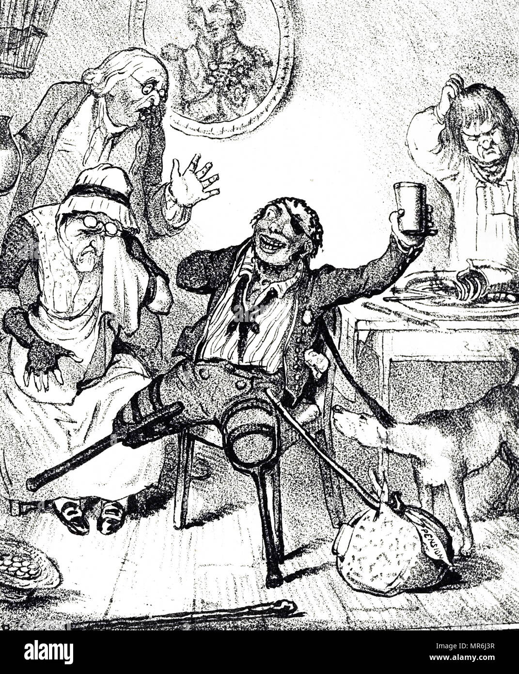 Cartoon commenting on the fate of England's sons who lived through ...
