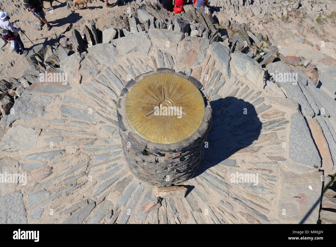 Snowdon Trig Point Stock Photo - Alamy