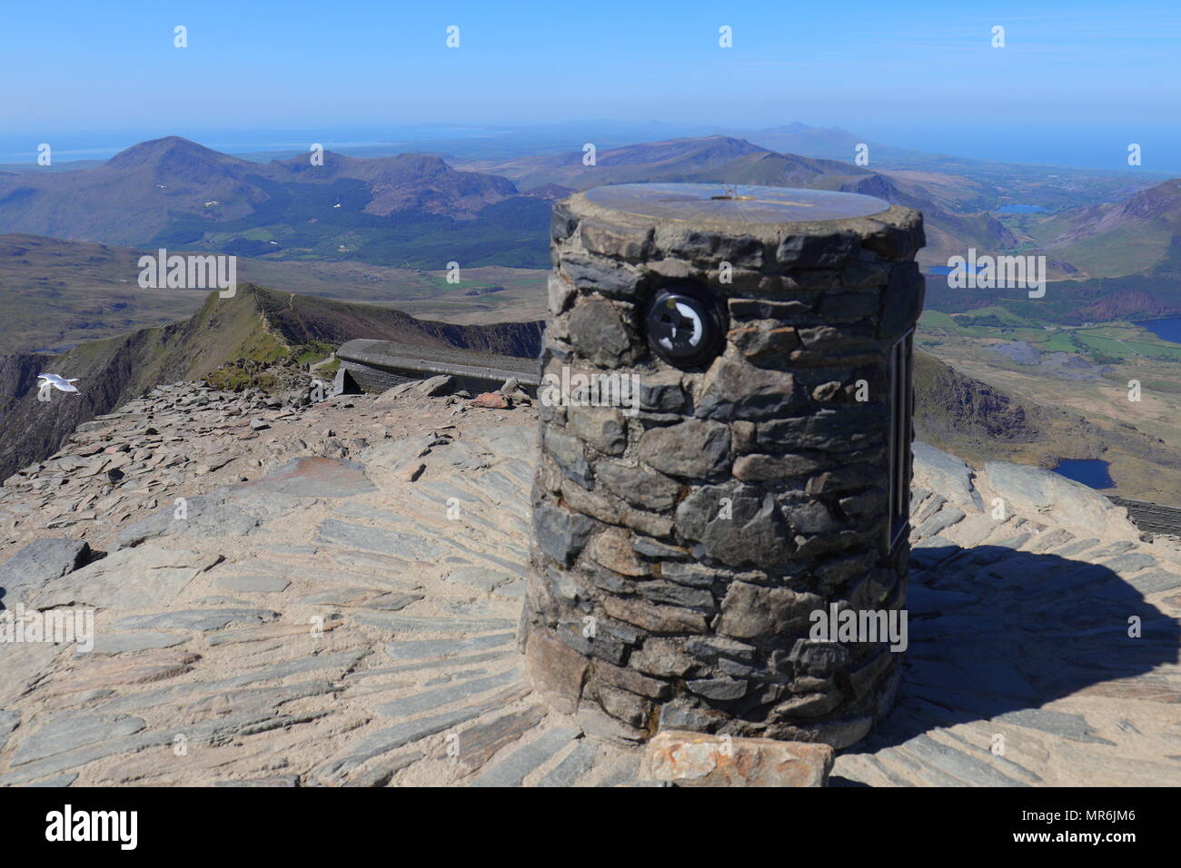 Snowdon Trig Point Stock Photo - Alamy