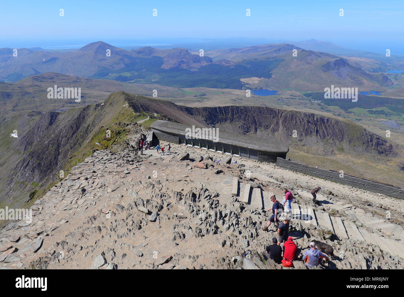 Snowdon Trig Point Stock Photo - Alamy