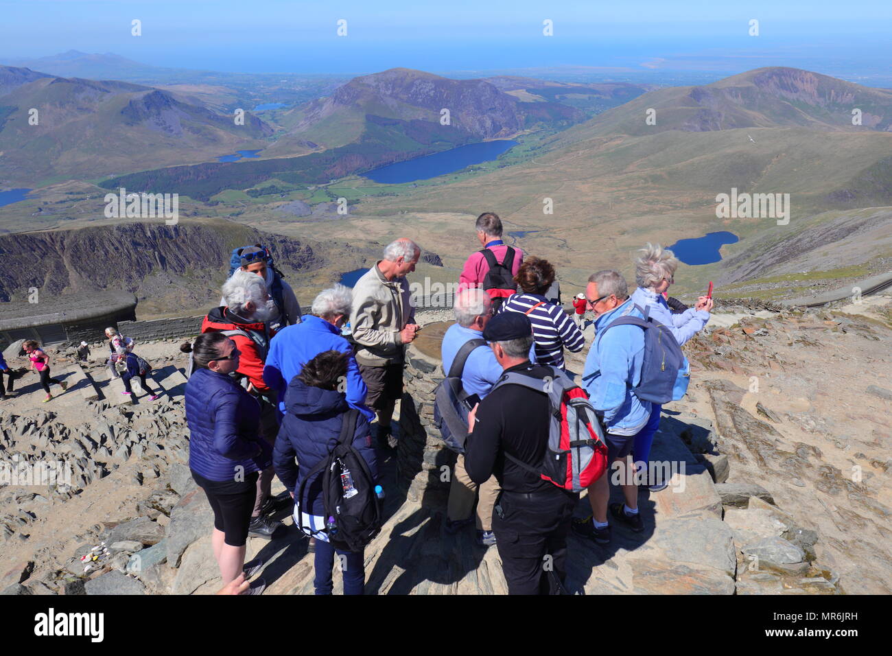 Snowdon Summit - North Wales Tourist Hotspot Stock Photo - Alamy