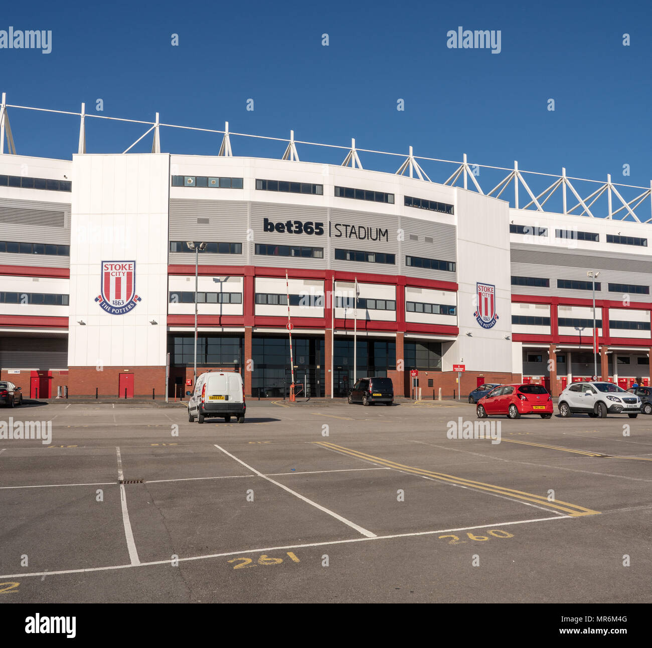 Entrance to Stoke City football stadium Stock Photo - Alamy